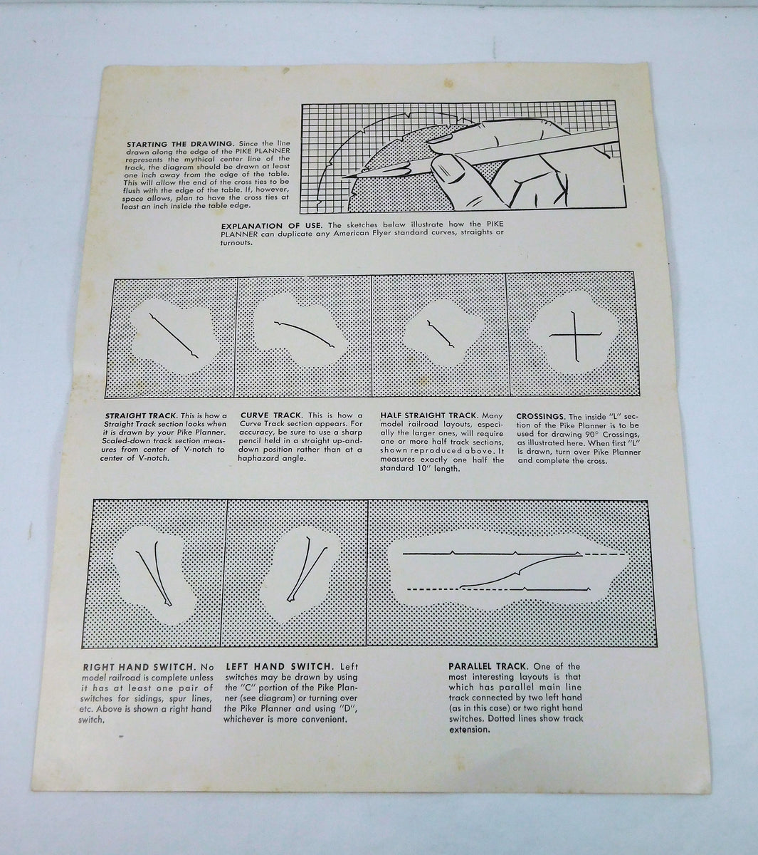 American Flyer Pike Planning Kit 731 layout tool S +INSERT +instructio ...