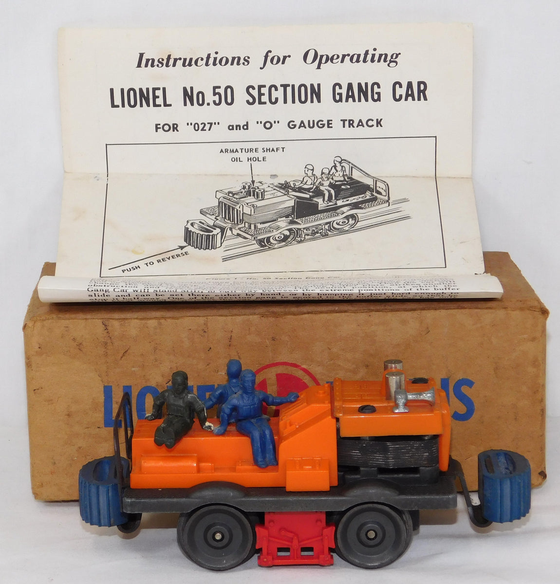 Lionel 50 Gang Car Boxed Postwar RUNS motorized unit Bumpers up revers ...