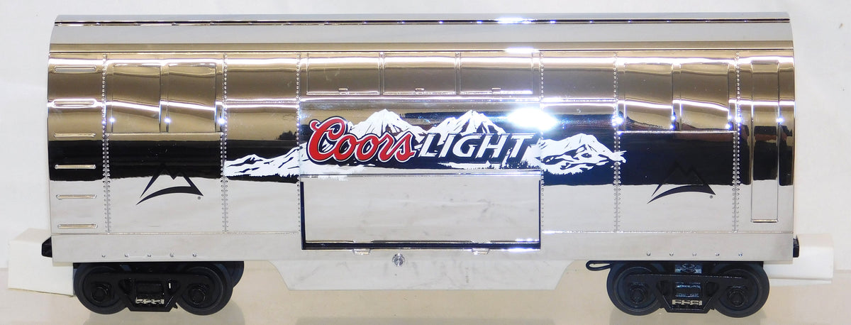 MTH 30-78040 Coors Light Beer CHROME Silver Bullet Train Operating Ree ...