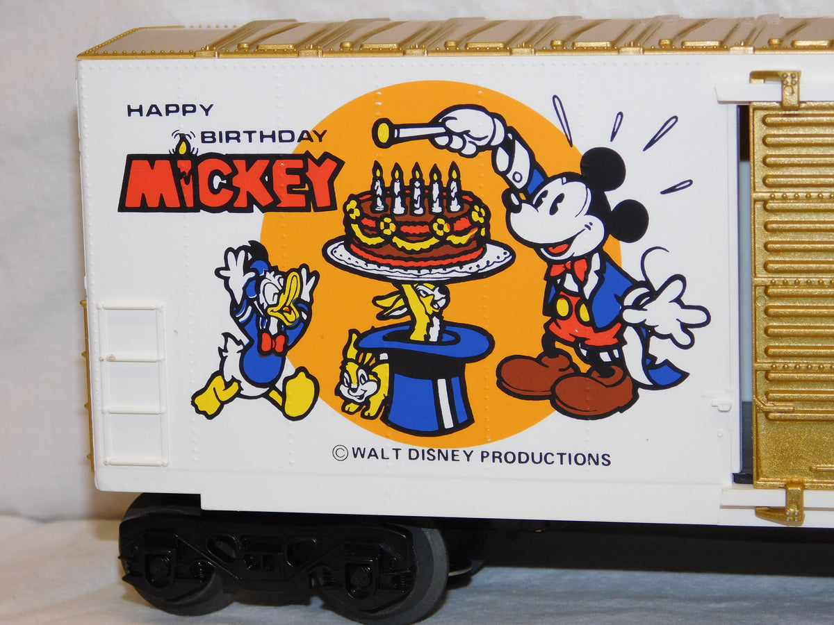 Lionel 6-9672 Mickey Mouse 50th Anniversary Happy Birthday Boxcar Disn ...