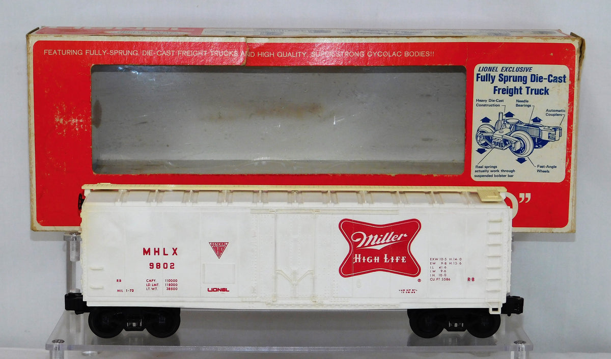 Lionel 6-9802 Miller Beer High Life Billboard Reefer Car Standard O GA ...