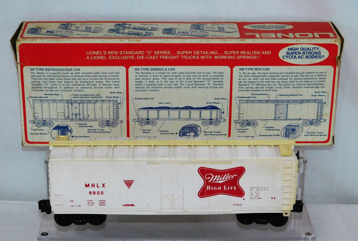 Lionel 6-9802 Miller Beer High Life Billboard Reefer Car Standard O GA ...