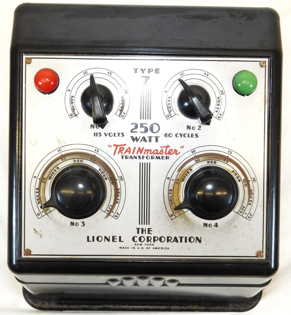 Lionel Type Z transformer 250 watts 4controls TrainMaster 1938-47 good ...