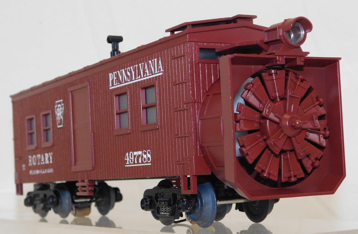 MTH 30-2124 O scale PRR Rotary Snow Plow PENNSYLVANIA 497788 work trai ...