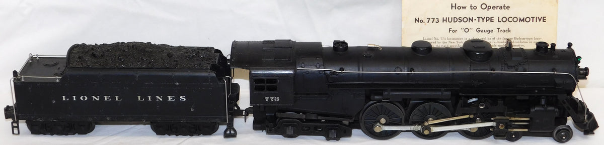 Lionel 773 Hudson 1950 4-6-4 Steam Engine & 2426W tender Runs Whistles ...