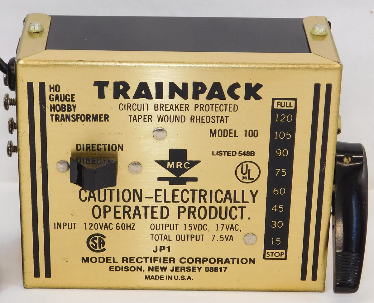 MRC #100 HO scale TRAINPACK Power Pack DC transformer fwd/revrs BOXED ...