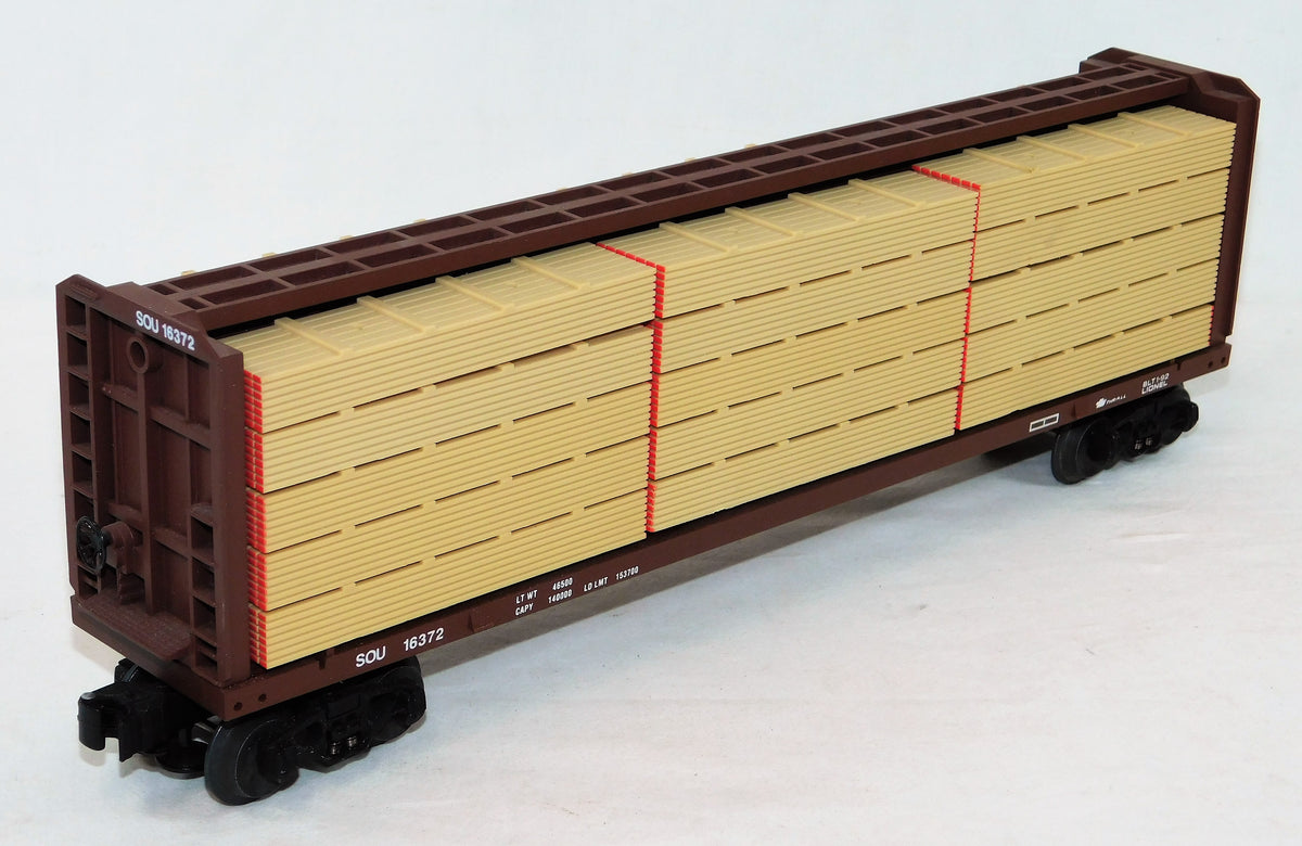 Lionel 6-16372 Southern I-Beam Flat car with removable Wood Loads USA ...