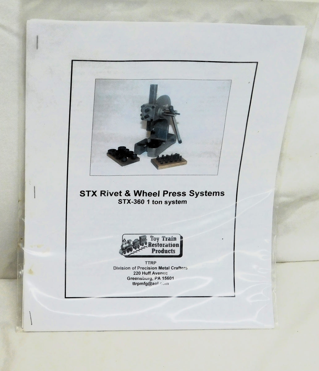 STX-360 One Ton Arbor Press fr toy trains w/ Rivet Set for Lionel Serv ...