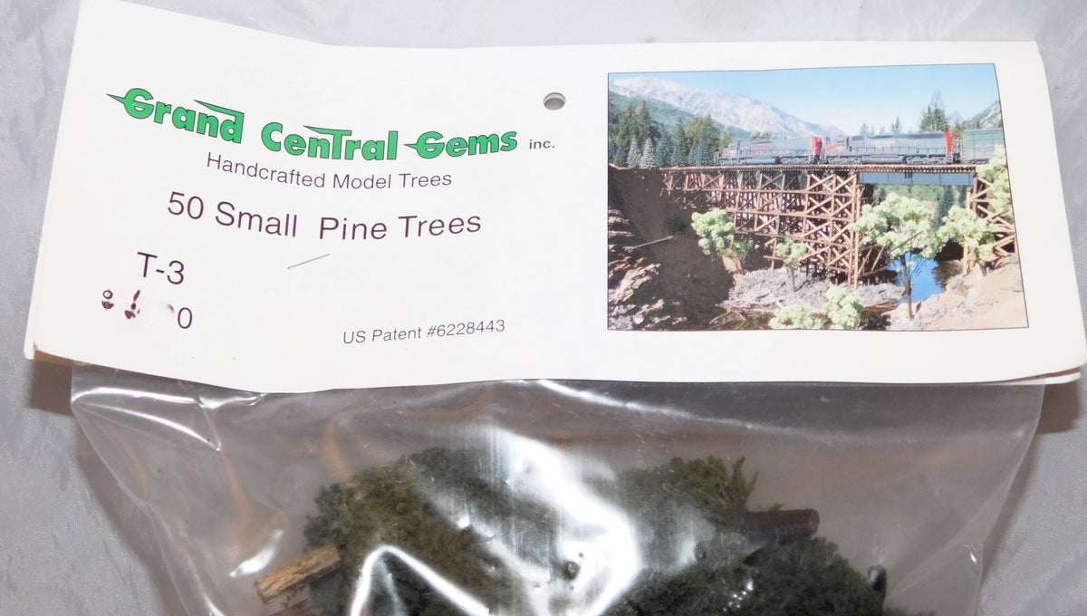 Grand Central Gems #T-3 Scenery 50 Small Pine Trees All Scale 3" tall ...