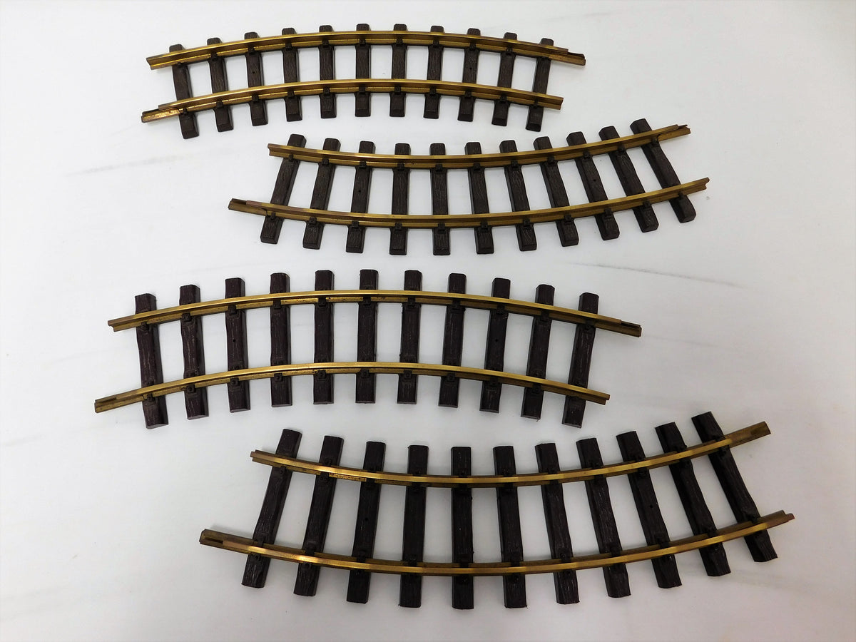 LGB 4 sections Curved Track Brass Rail G Gauge 600mm Radius 4' curves ...