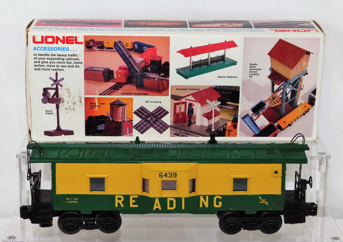 Lionel Trains 6-6439 Reading Bay Window Caboose Lighted C-7 Boxed Gree ...