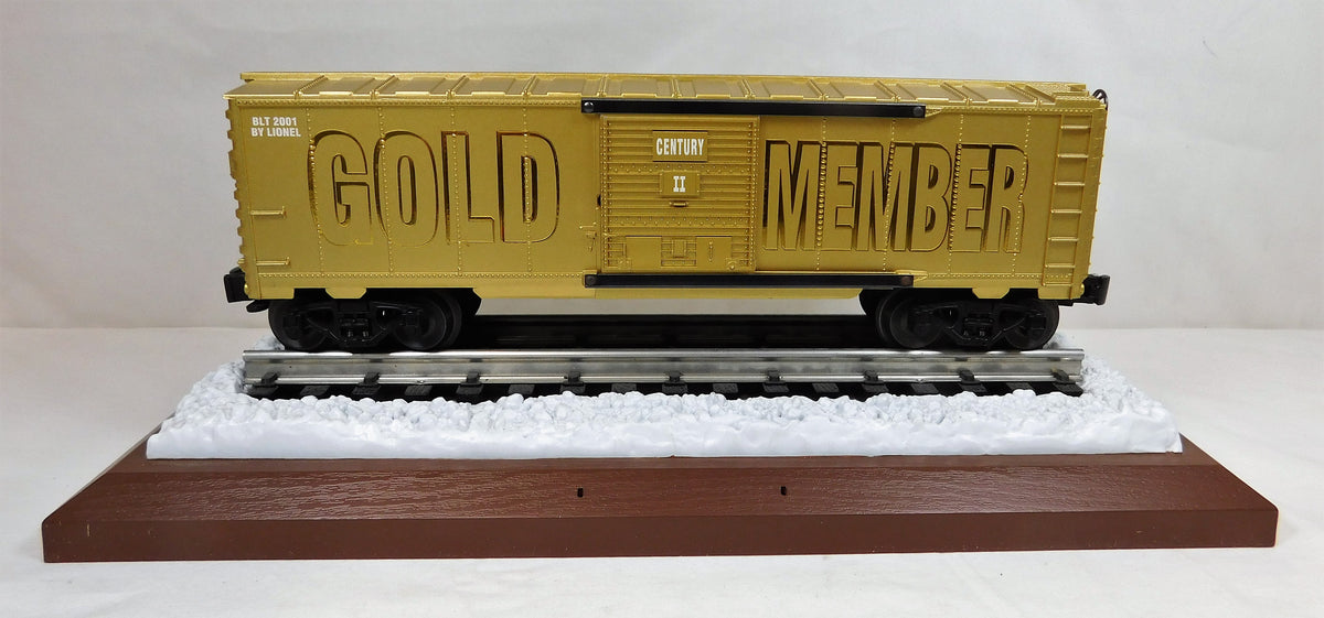 Lionel Trains 6-39218 Century Club II Gold Member Boxcar on Display Ba ...