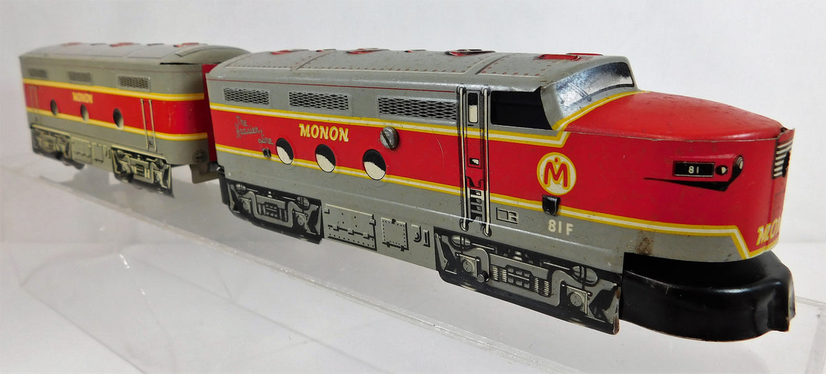Marx 81 82 MONON Diesel AB tinplate 81F A 82 B Unit Runs Hoosier Line ...
