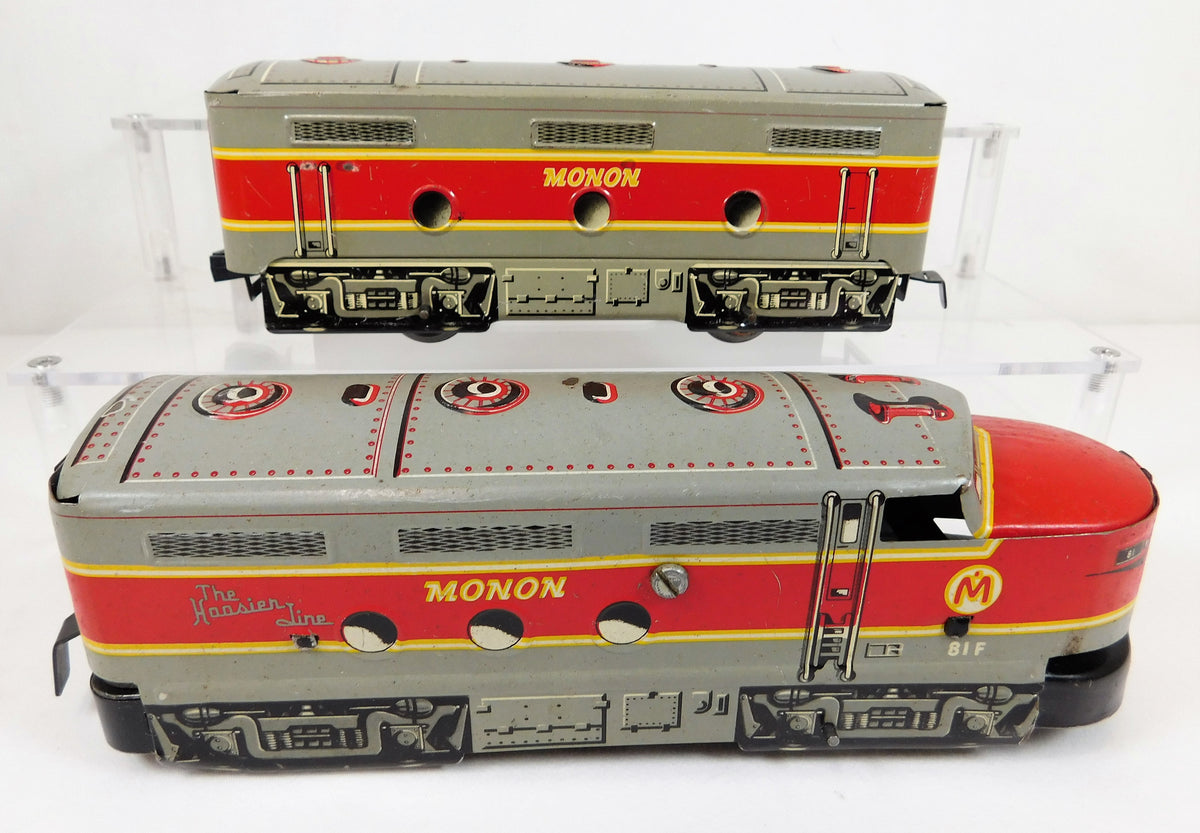 Marx 81 82 MONON Diesel AB tinplate 81F A 82 B Unit Runs Hoosier Line ...
