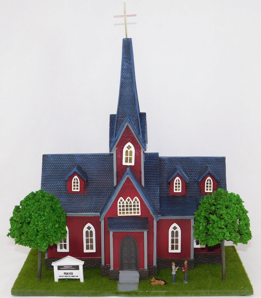 Menards 2796151 O Gauge Trinity Community Church C9+ Train layout buil ...