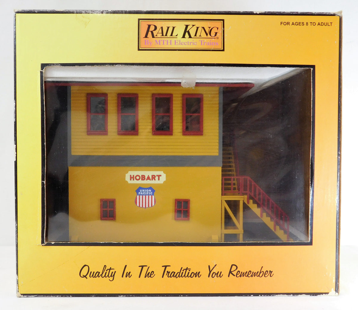 MTH 30-9048 Union Pacific Switch Tower Rail Yard Building HOBART Detai ...