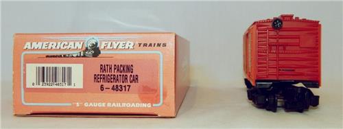 American Flyer 6-48317 Rath Packing Reefer Refrigerator Car S gauge Bo ...